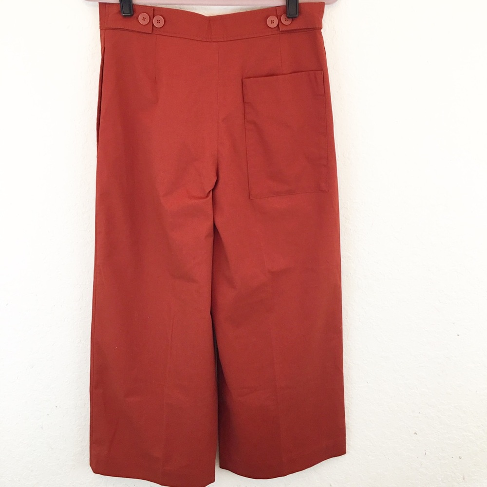 Cos | Structured Wide Leg Rust Trousers Cullotes - Gem